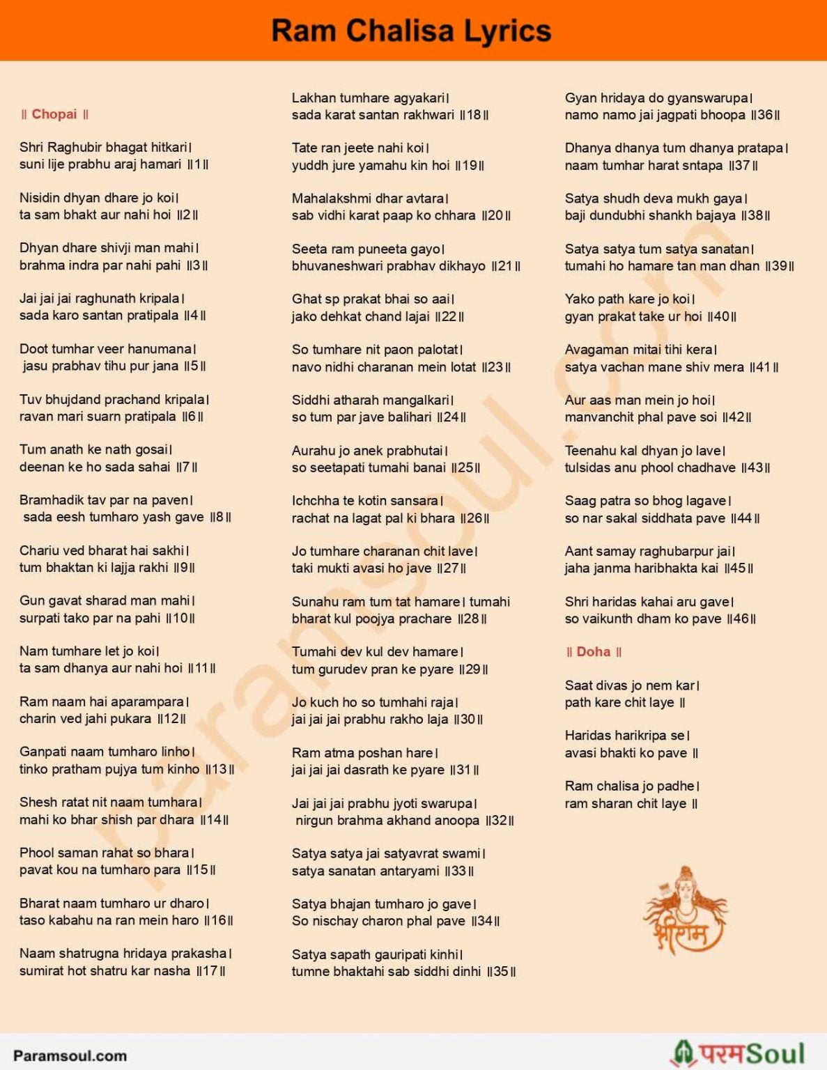 Sri Ram Chalisa: A Powerful Prayer to Lord Rama